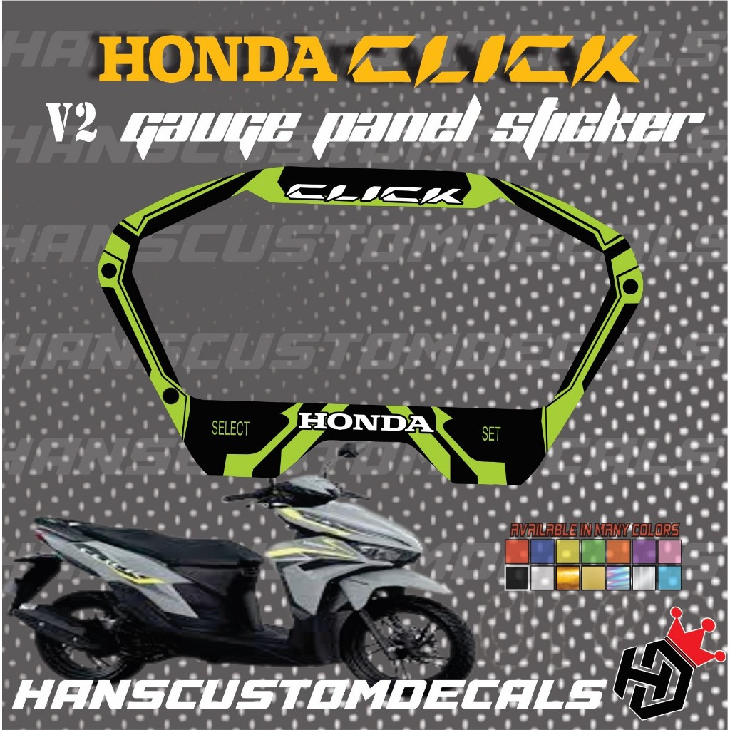 Honda Click Panel Gauge Sticker for v2 | Shopee Philippines