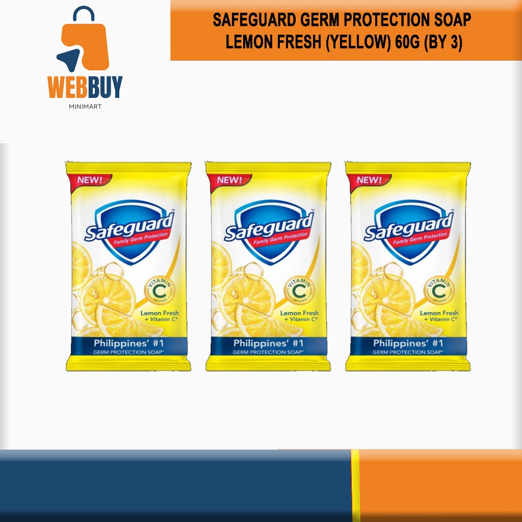 WEBBUY SAFEGUARD GERM PROTECTION SOAP LEMON FRESH (YELLOW) 60G (BY 3 ...