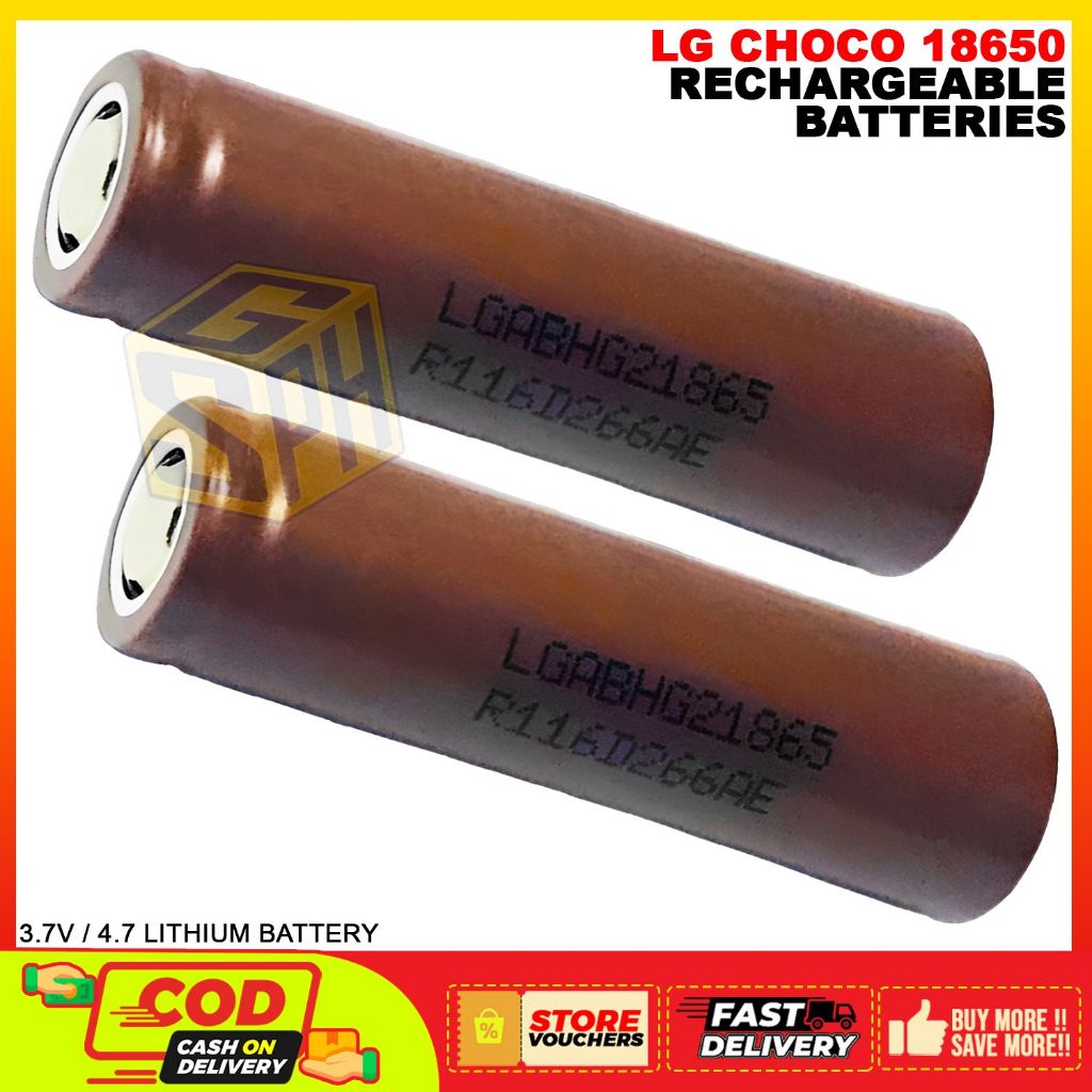 GARAGESALE01 COD 2PCS LG Choco 18650 3.7V (PROMO SALE) HEAVY DUTY DIY ...