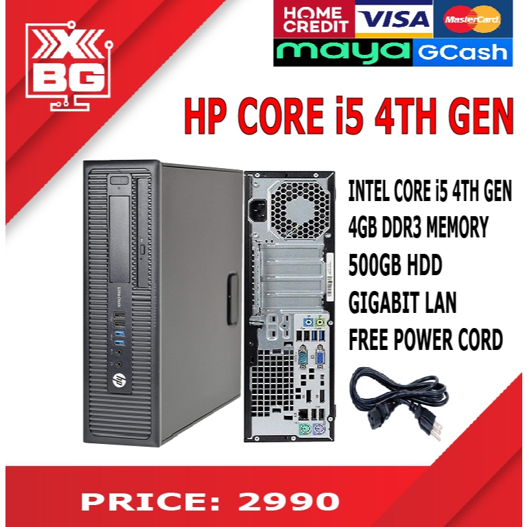 HP EliteDesk 800 G1 Intel Core i5 4th Generation 4GB RAM ddr3 500GB HDD ...
