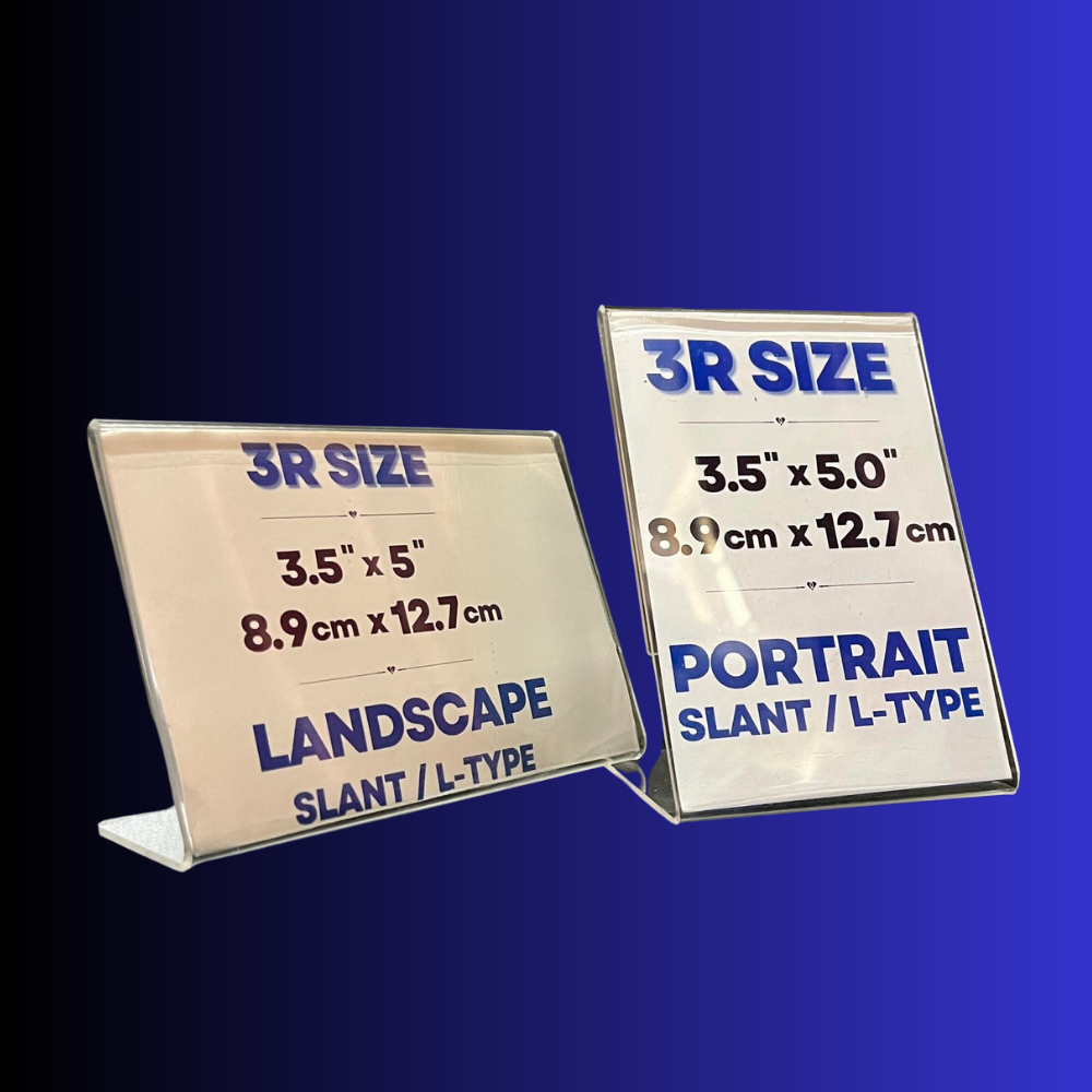 Clear Acrylic Stand Slant type-3R [3.5X5inches] SIGN PHOTO holder ...