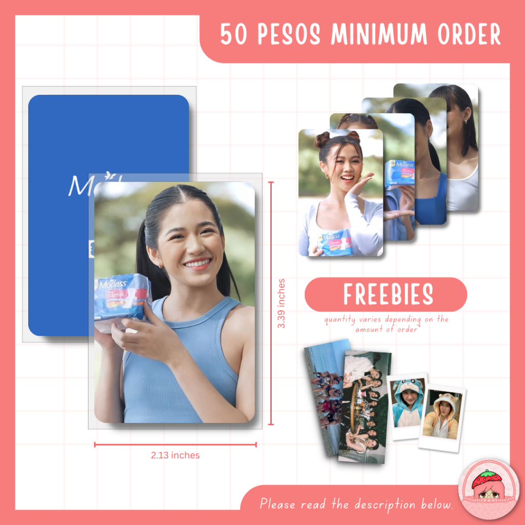 [UNOFFICIAL FANMADE] BINI X MODESS AD PC PHOTOCARD PRINT LOMO PPOP NO ...