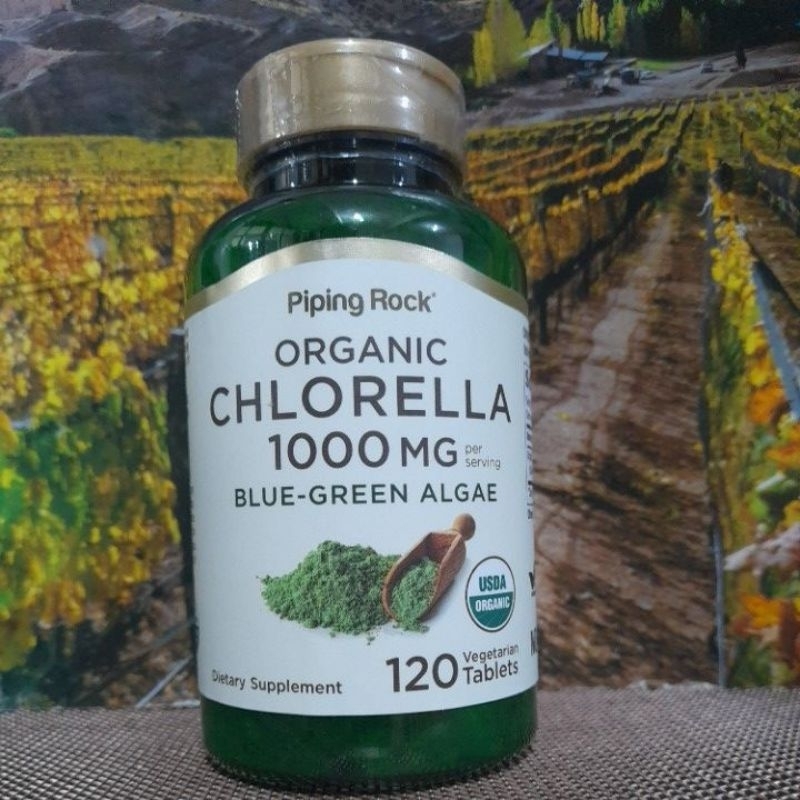 Organic Chlorella 1000mg per serving 120 Tablets EXP: May 2026 Blue ...