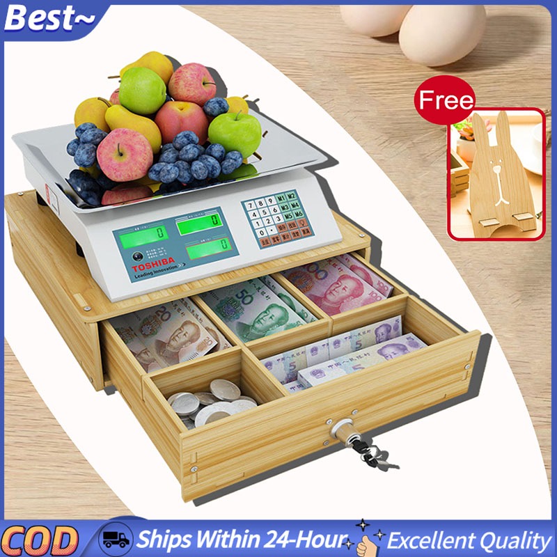 Wooden commercial locking anti-theft cash register box drawer lattice ...