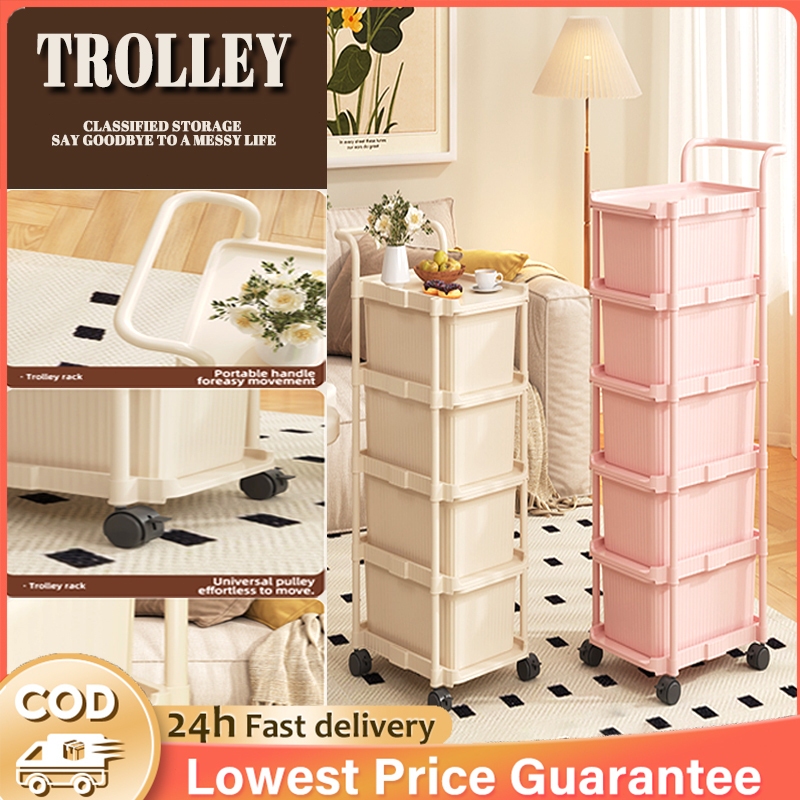 ⭐COMEL⭐Multi-layer Trolley Cart Organizer Storage Container Shelf ...