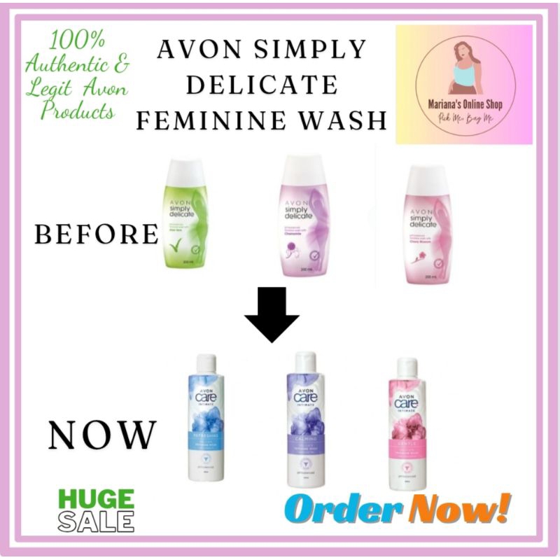 Avon Simply Delicate pH- Balanced Feminine Washes 250ml | Shopee ...