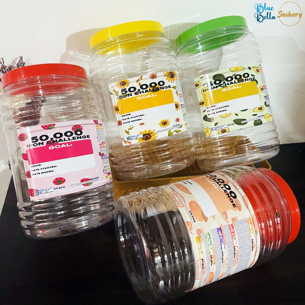 Aesthetic and Cute Alkansya Ipon Challenge - Transparent Jar Coinbank # ...