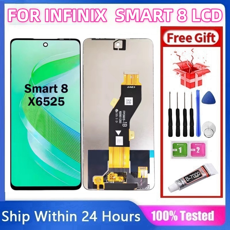 OR 1:1 LCD INFINIX SMART 8/X6525/SMART 8 PRO/X6525B/SMART 8 PLUS/X6526 ...
