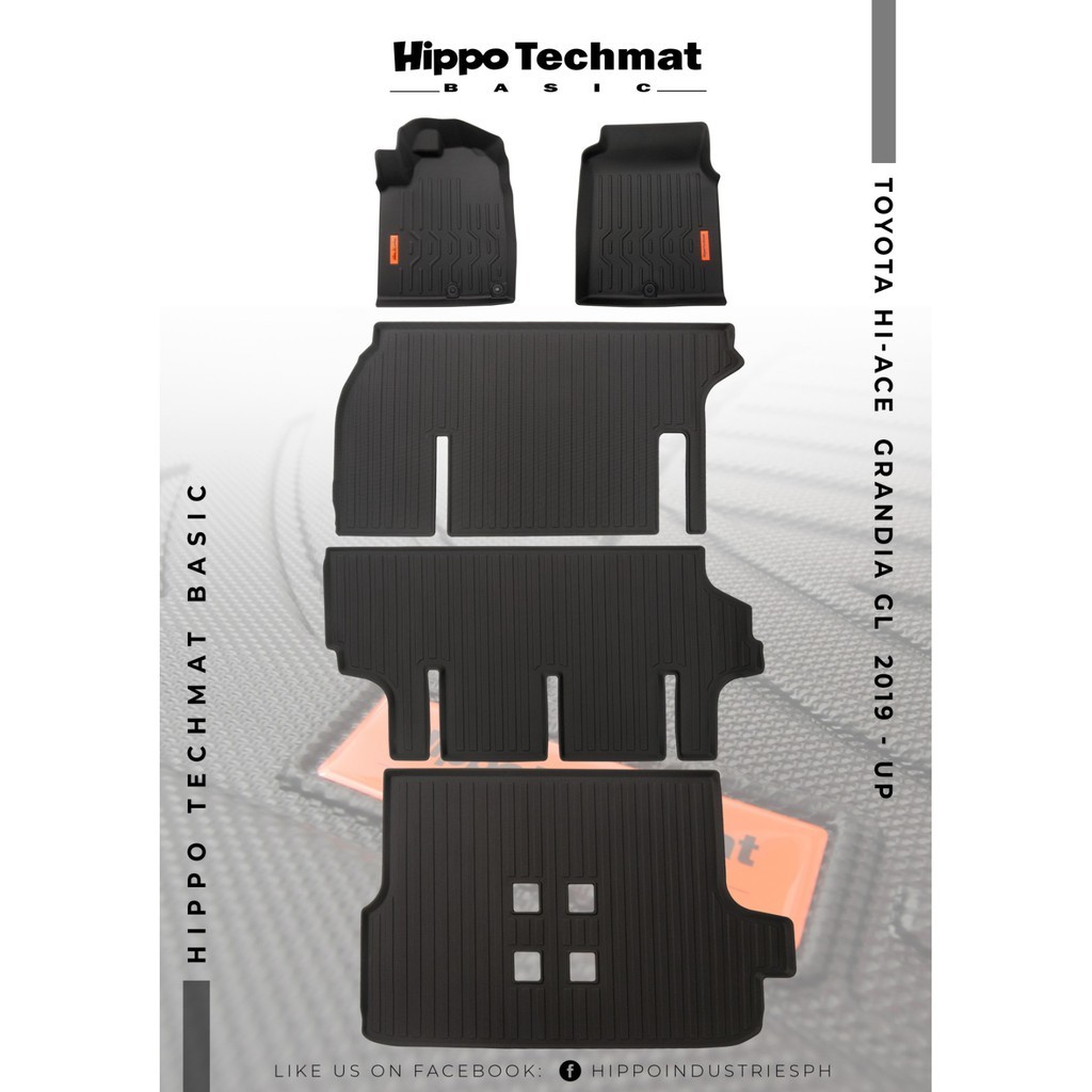 Hi ace GL Grandia 2019-2025 V2 Hippo Techmat Floor Liner Deep Dish ...