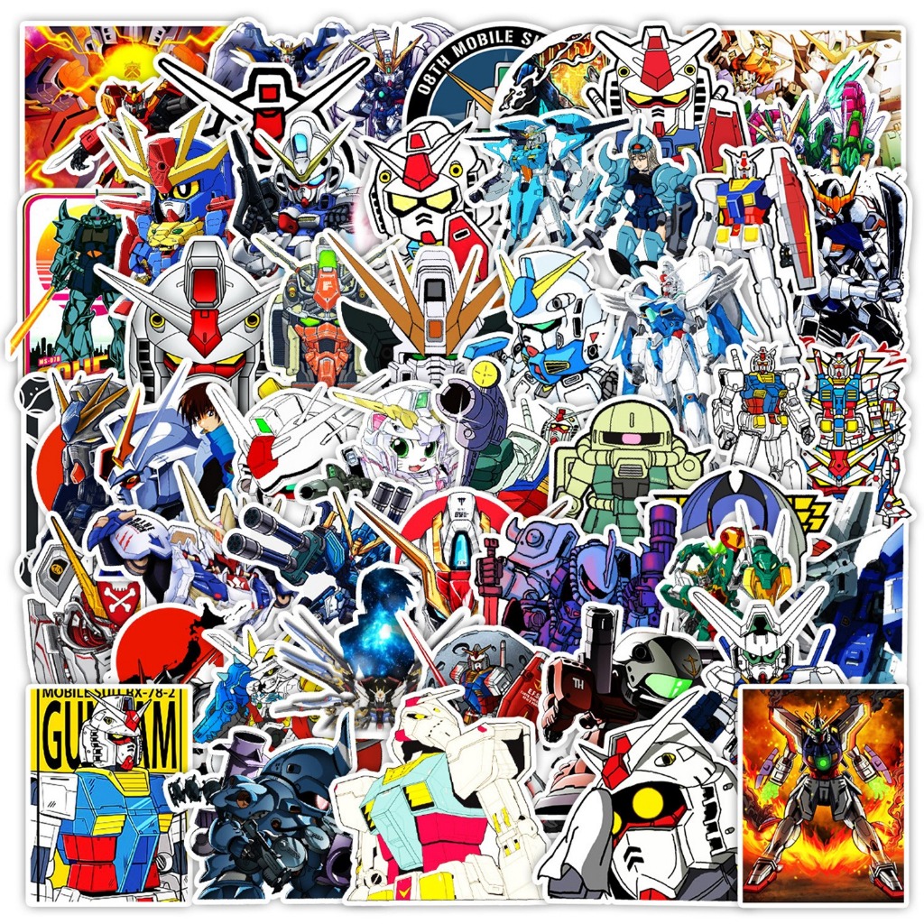 L50-Gundam Stickers,Gundam Cartoon Graffiti Waterproof Stickers ...
