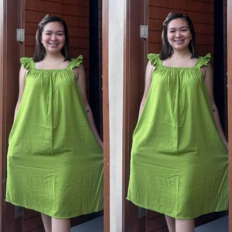️ HAIDEE CHALLIS PANG BAHAY DRESS ( FITS UPTO 3XL ) | Shopee Philippines