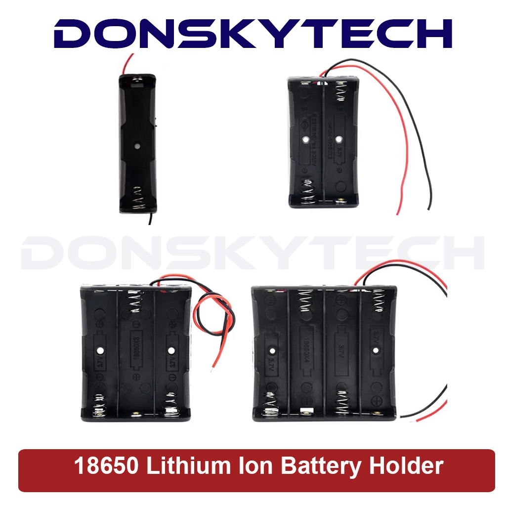 Series Battery Holder 18650 Lithium Ion Li-Ion Battery Holder with Wire ...