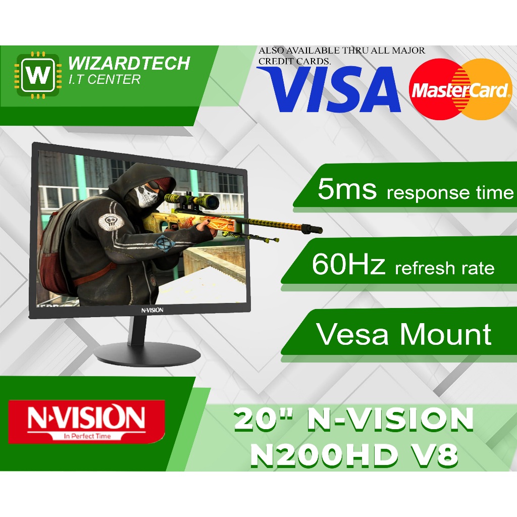20" N-VISION N200HD V8 5Ms 60HZ | Shopee Philippines