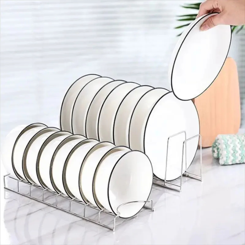 Kitchen Bowl Dish Organizer Stainless Steel Dish Holder Home Cutlery ...