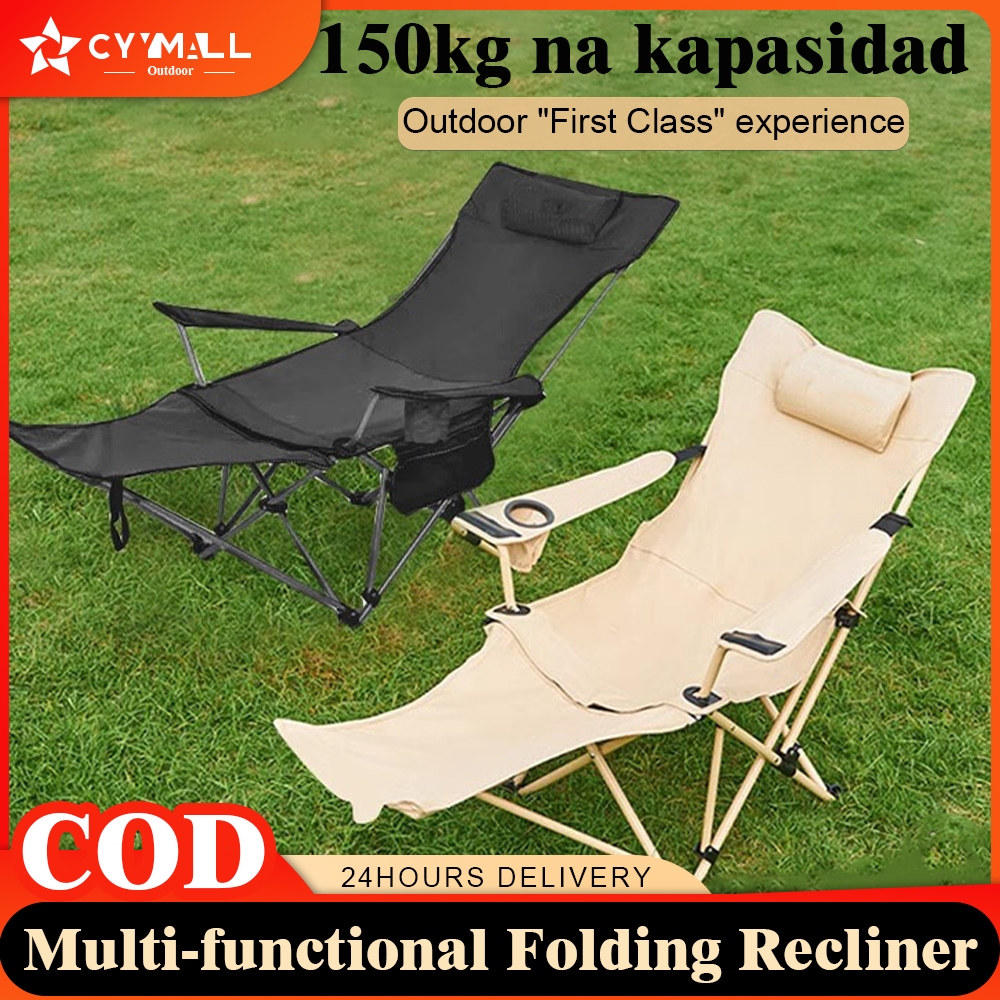Camping Portable Sitting Lying Chair Recliner chair foldable heavy duty ...