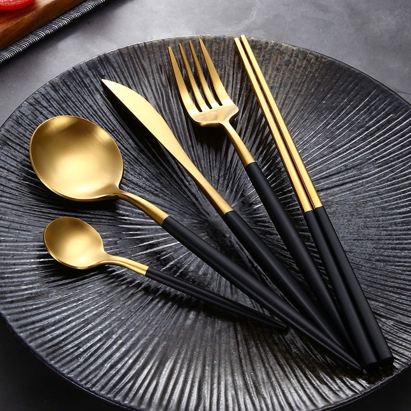 Personalized 5in1 set cultery set w/ pouch Stainless Steel spoon Fork ...