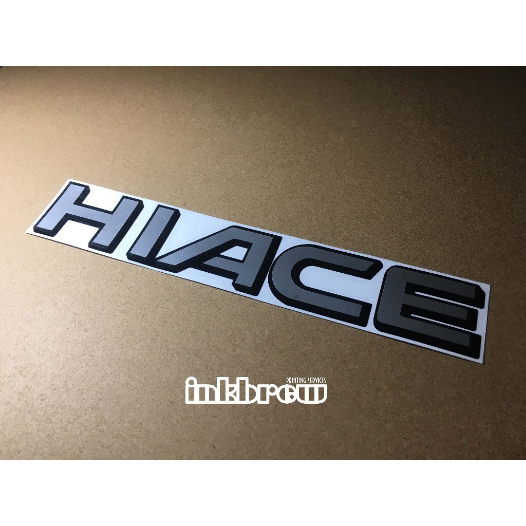 Toyota Hiace "HIACE" Tailgate Sticker for H100 Commuter 90's | Shopee ...