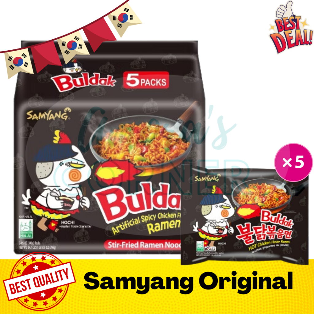 [5 packs] Samyang Buldak Original | Shopee Philippines