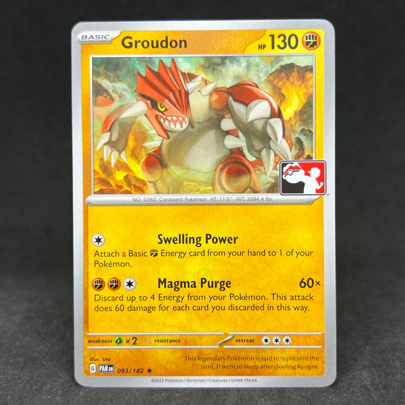 Pokemon TCG Groudon 093/182 Stamped Non-Holo 2024 Play Prize Pack ...