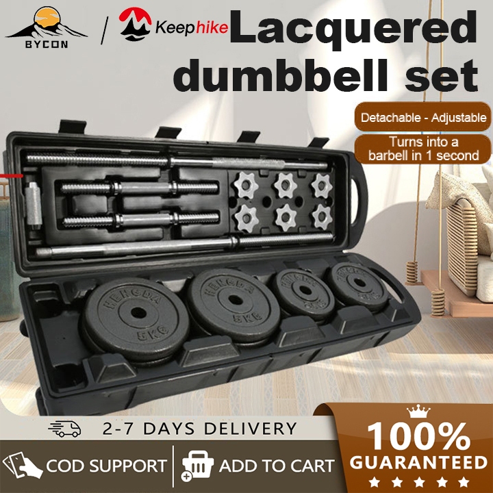 Dumbbell Set 5/15/10/20/30/50/55KG Adjustable Barbell Set All In One ...
