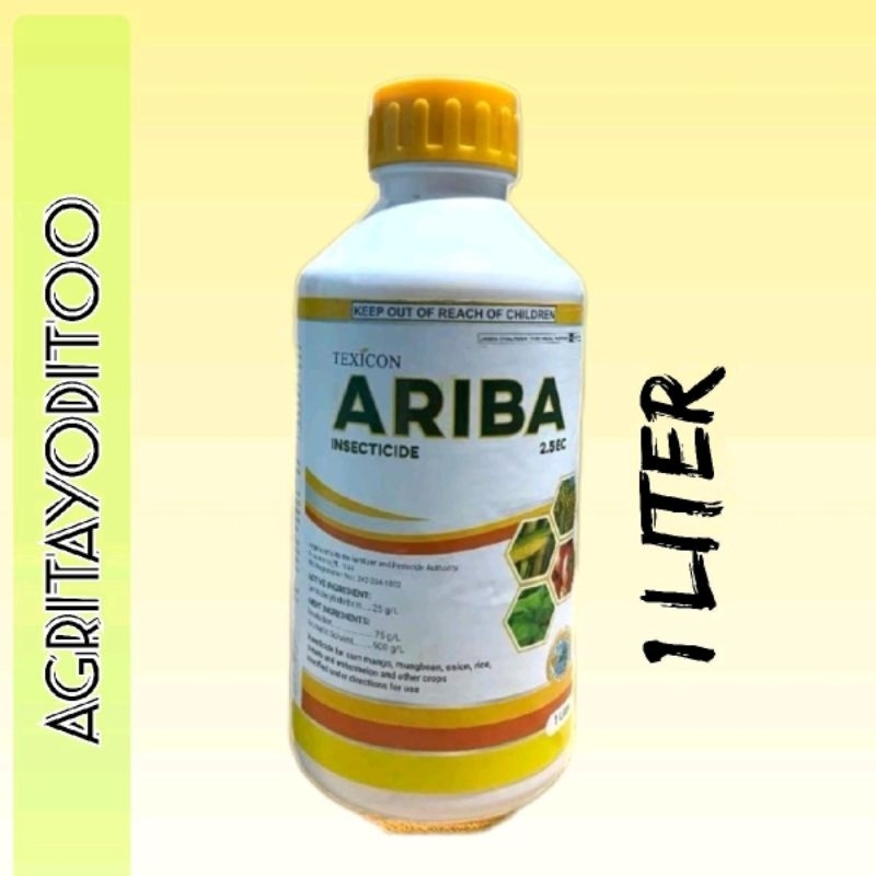 ARIBA 2.5 EC LAMBDA-CYHALOTHRIN INSECTICIDE (1 LITER) TEXICON | Shopee ...