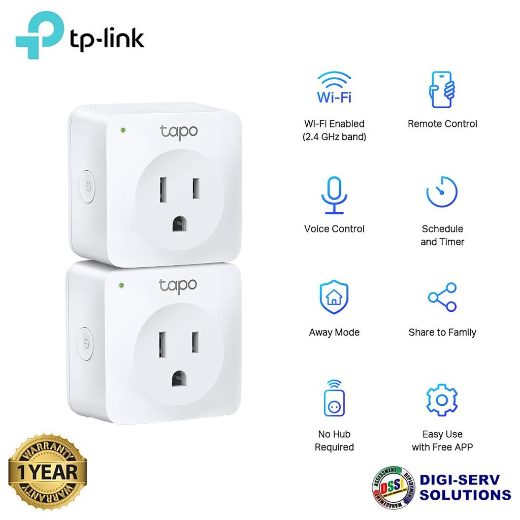 TP-Link Tapo P100 (2-Pack) Mini Smart Wi-Fi Socket with Compact Design ...