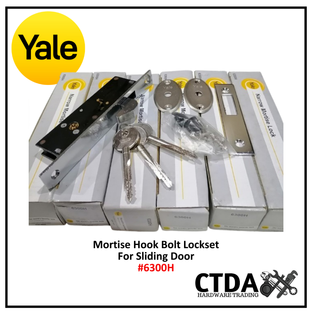 YALE #6300H Mortise Hook Bolt Lockset For Sliding Door | Shopee Philippines