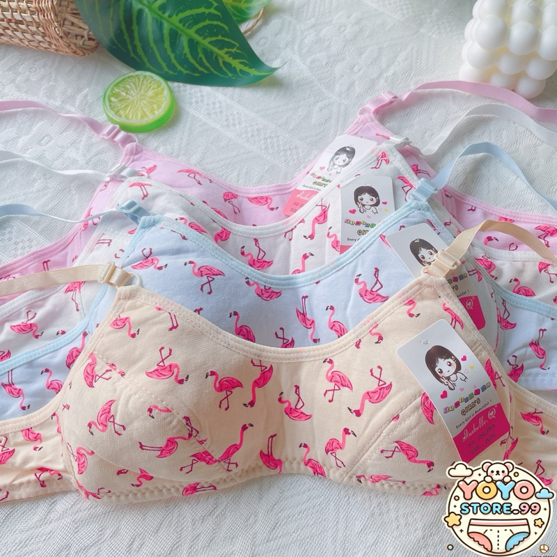 COD 3pcs baby bra animal print design good cotton baby bra for kids ...