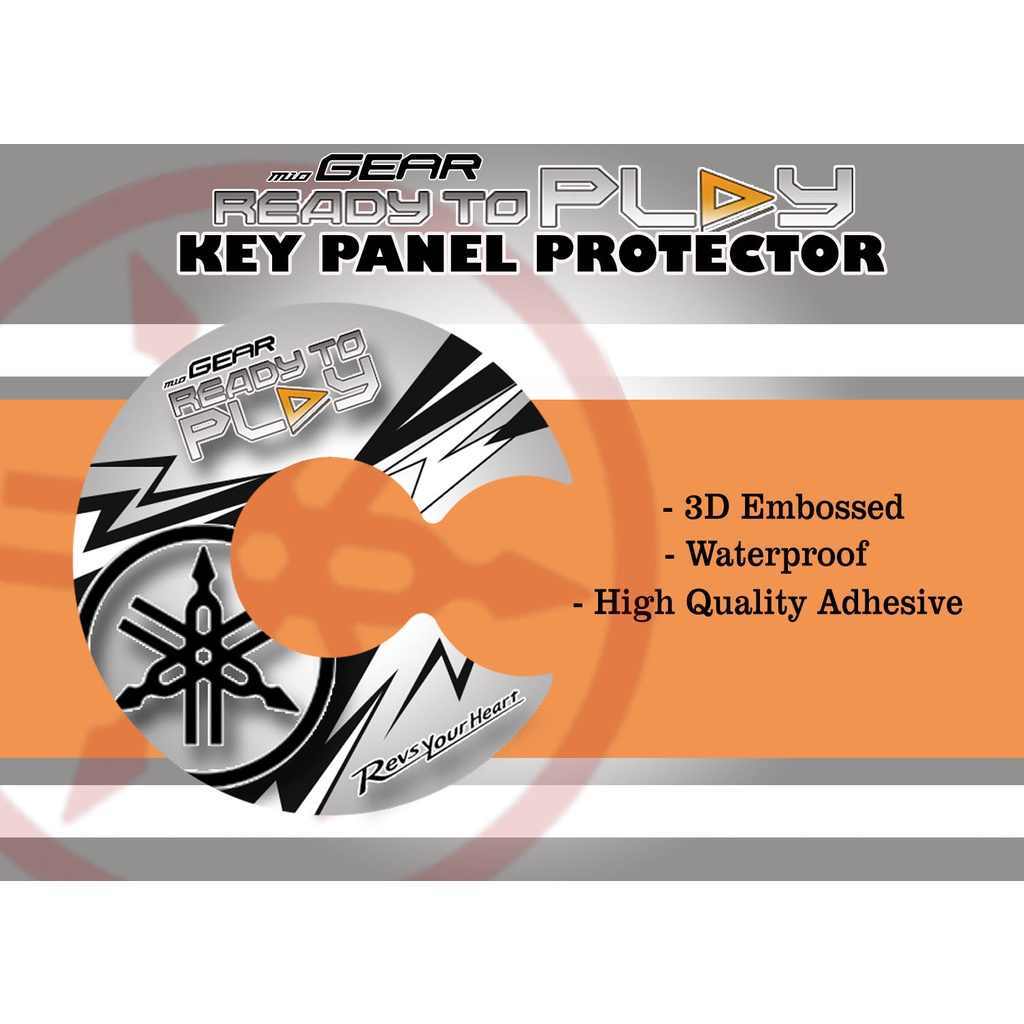 YAMAHA MIO GEAR KEY PANEL 3D EMBOSSED/MIO GEAR DECALS/MIO GEAR ...