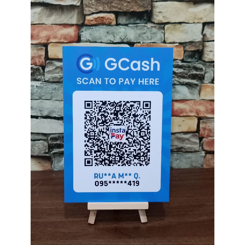 Big Gcash Qr Code Standee / 5.5x8 Qr Code Standee for shop | Shopee ...