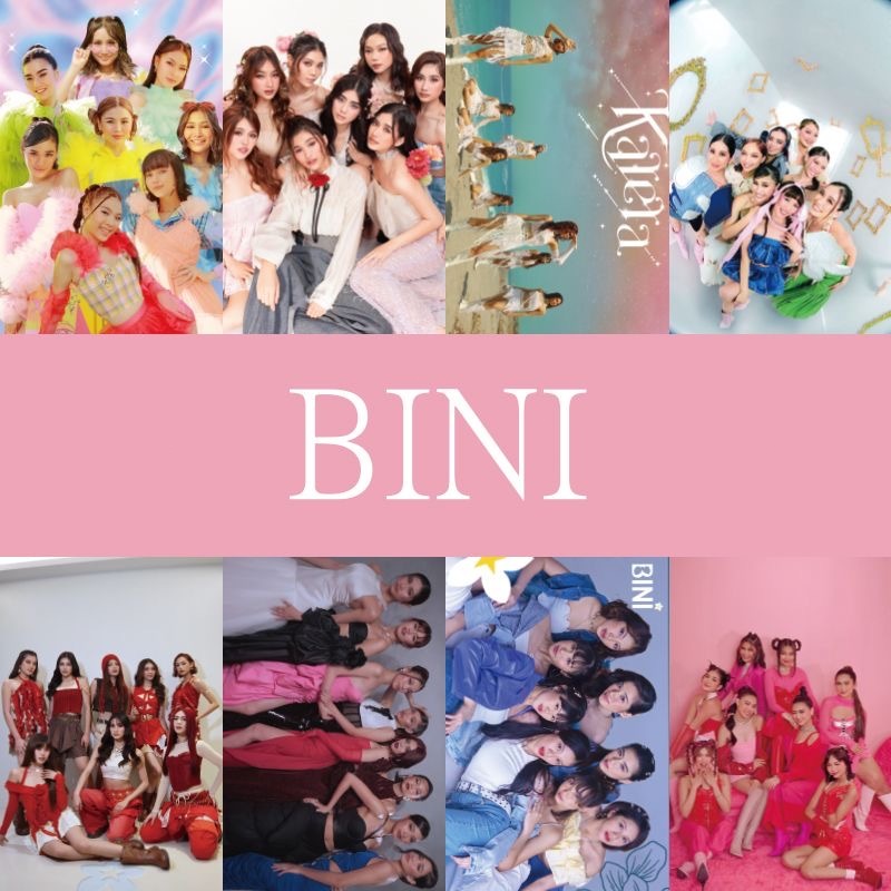 BINI Poster Set 8 pcs Featuring Group and Individual Photos | Shopee ...