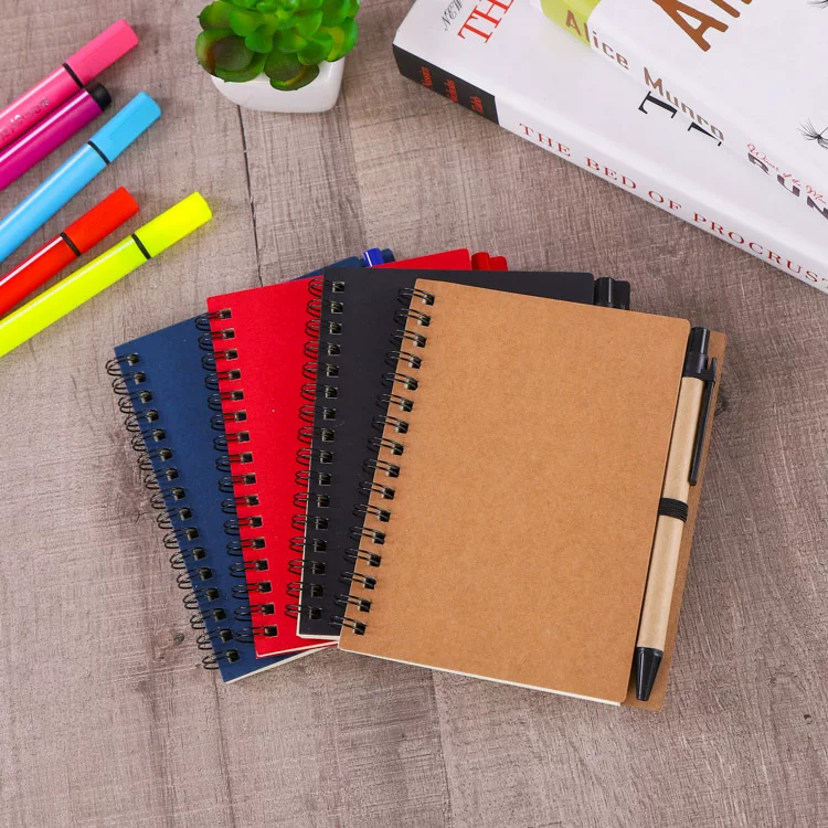 CB03#B6 Coiled/Spiral Notebook with pen-70 pages | Shopee Philippines
