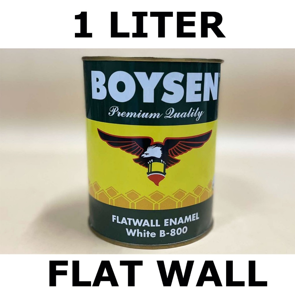 ( 1 LITER ) BOYSEN FLAT WALL ENAMEL WHITE B-800 === 1 LITER ...
