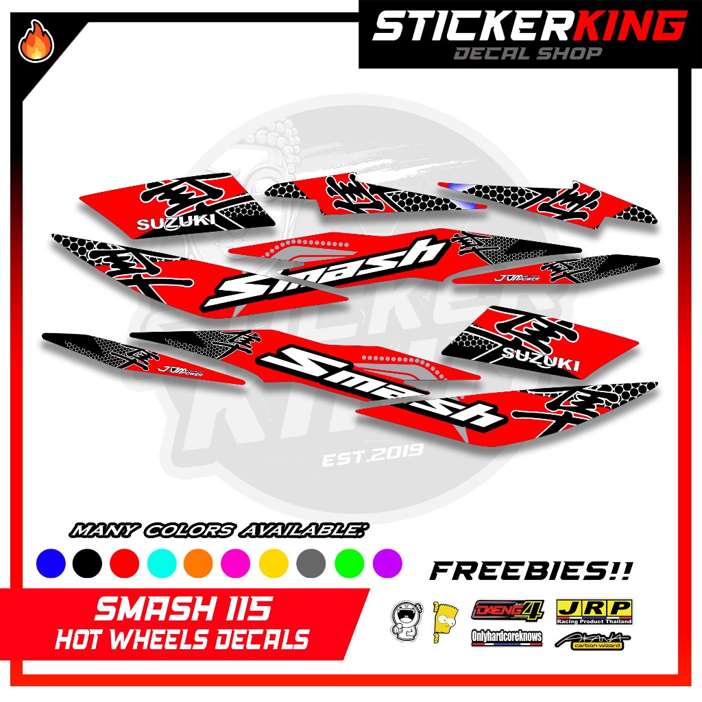SUZUKI SMASH 115 HAYABUSA CONCEPT WITH FREEBIES ( RED 558STICKERKING ...