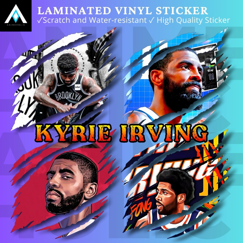 KYRIE IRVING NBA DALLAS MAVERICKS SCRATCH STICKERS ~ LAMINATED VINYL ...