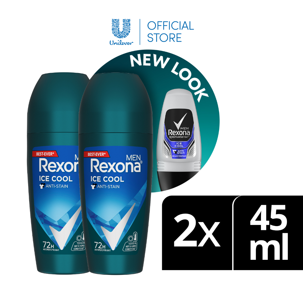 [Bundle of 2] Rexona Men Motionsense Roll On Deodorant Ice Cool 45ml | Shopee Philippines