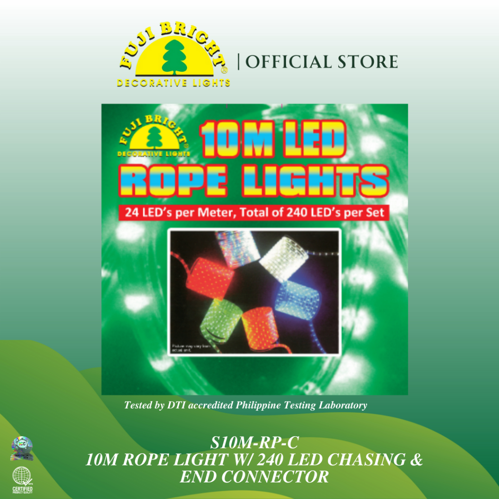 Fuji Bright 10 Meters Blinking / Steady LED Rope Light with End ...