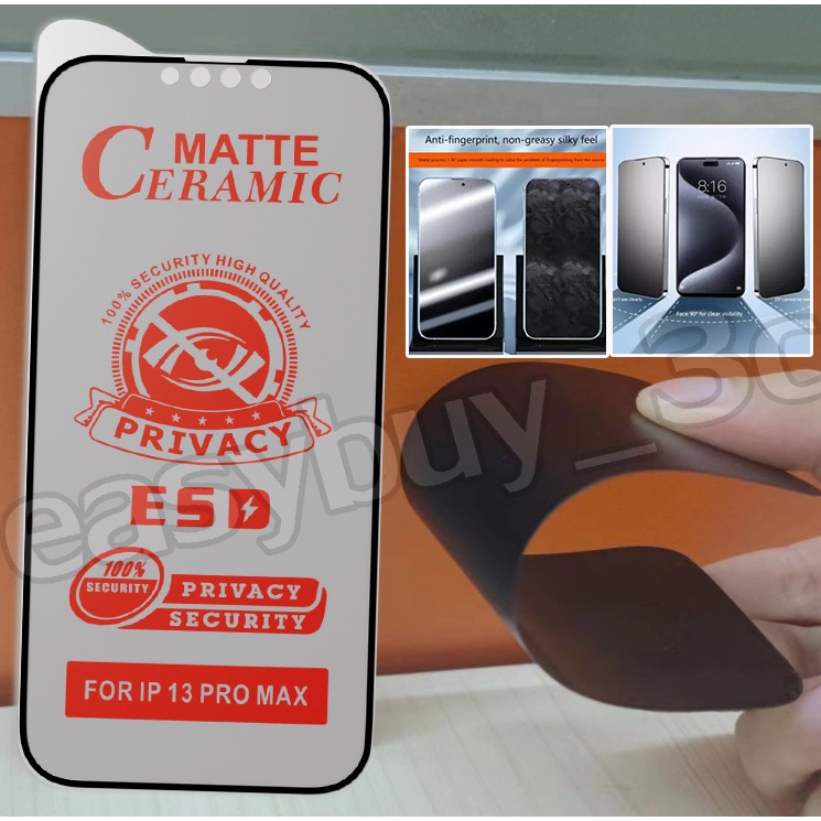 Matte Ceramic Privacy Film for Samsung A56 A17 A36 A07 A06 A16 A26 A55 ...