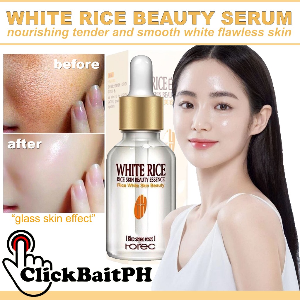 White Rice Serum with Niacinamide for Face Korean Glass Skin Whitening ...