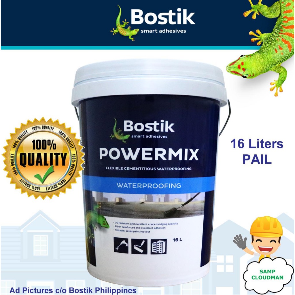 Bostik Powermix Waterproofing Coating Flexible Cementitious PAIL 16L ...