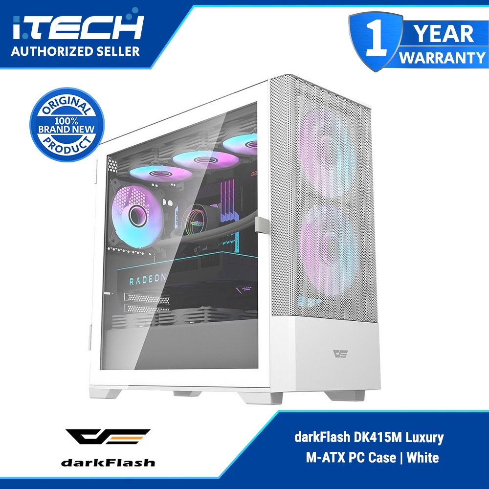 darkFlash DK415M Luxury M-ATX PC Case | White | Shopee Philippines