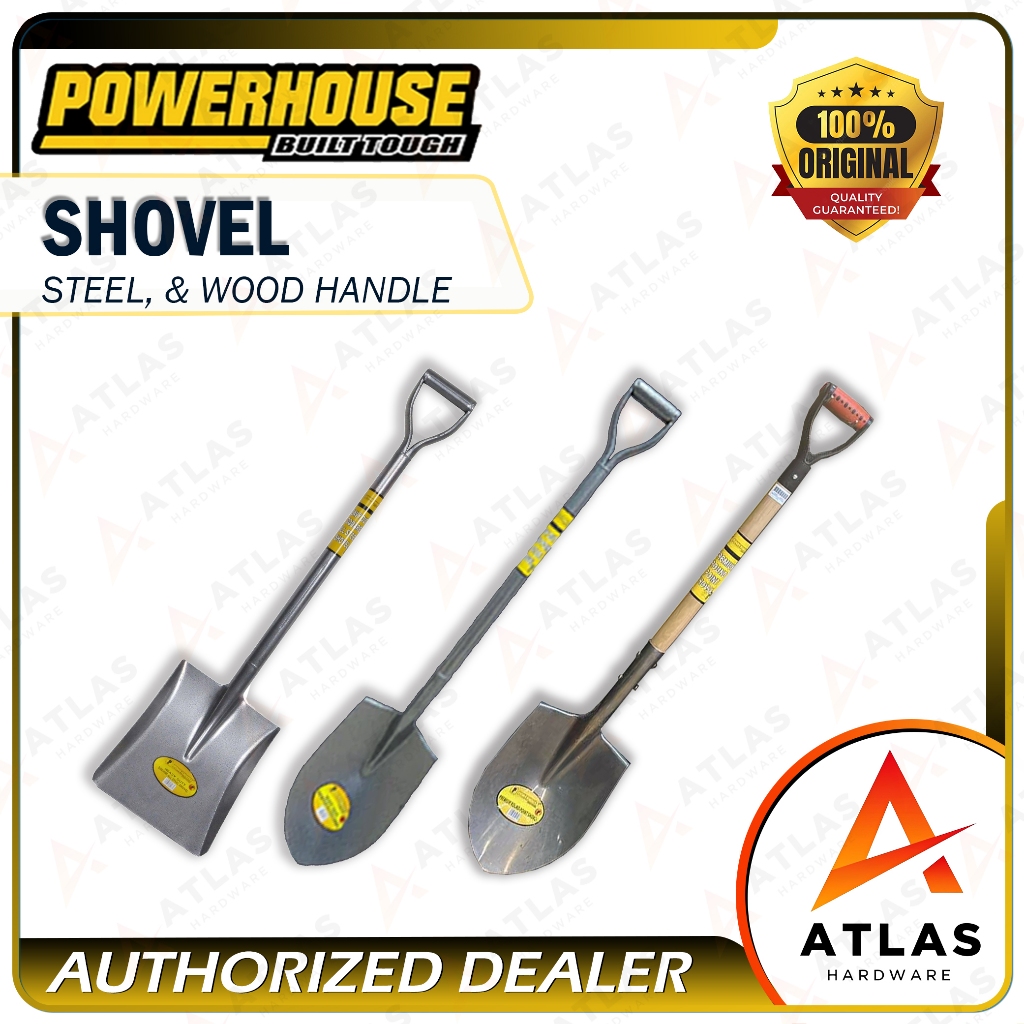 Powerhouse Heavy Duty Shovels (Pointed, and Square) | Shopee Philippines