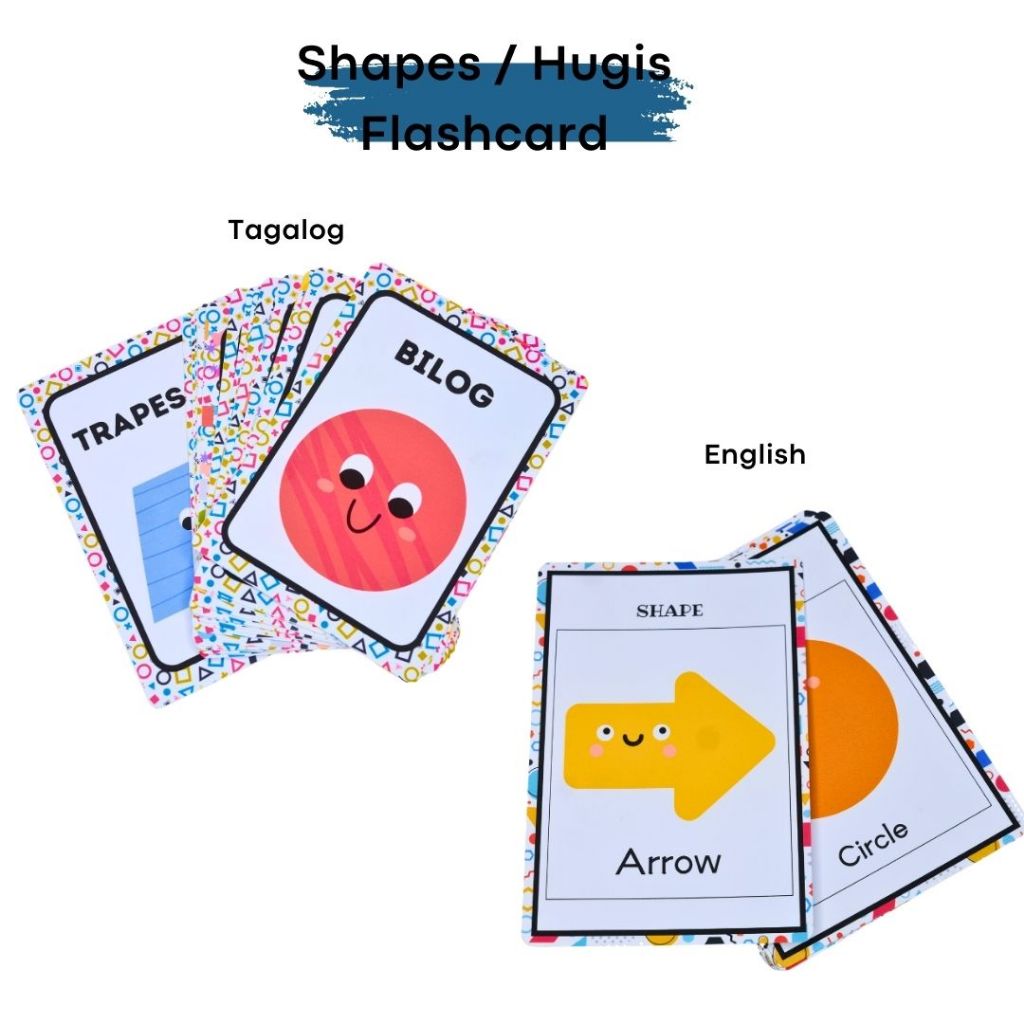 Fun Shape Learning Cards Flashcards | Shapes Tagalog Flashcards for ...