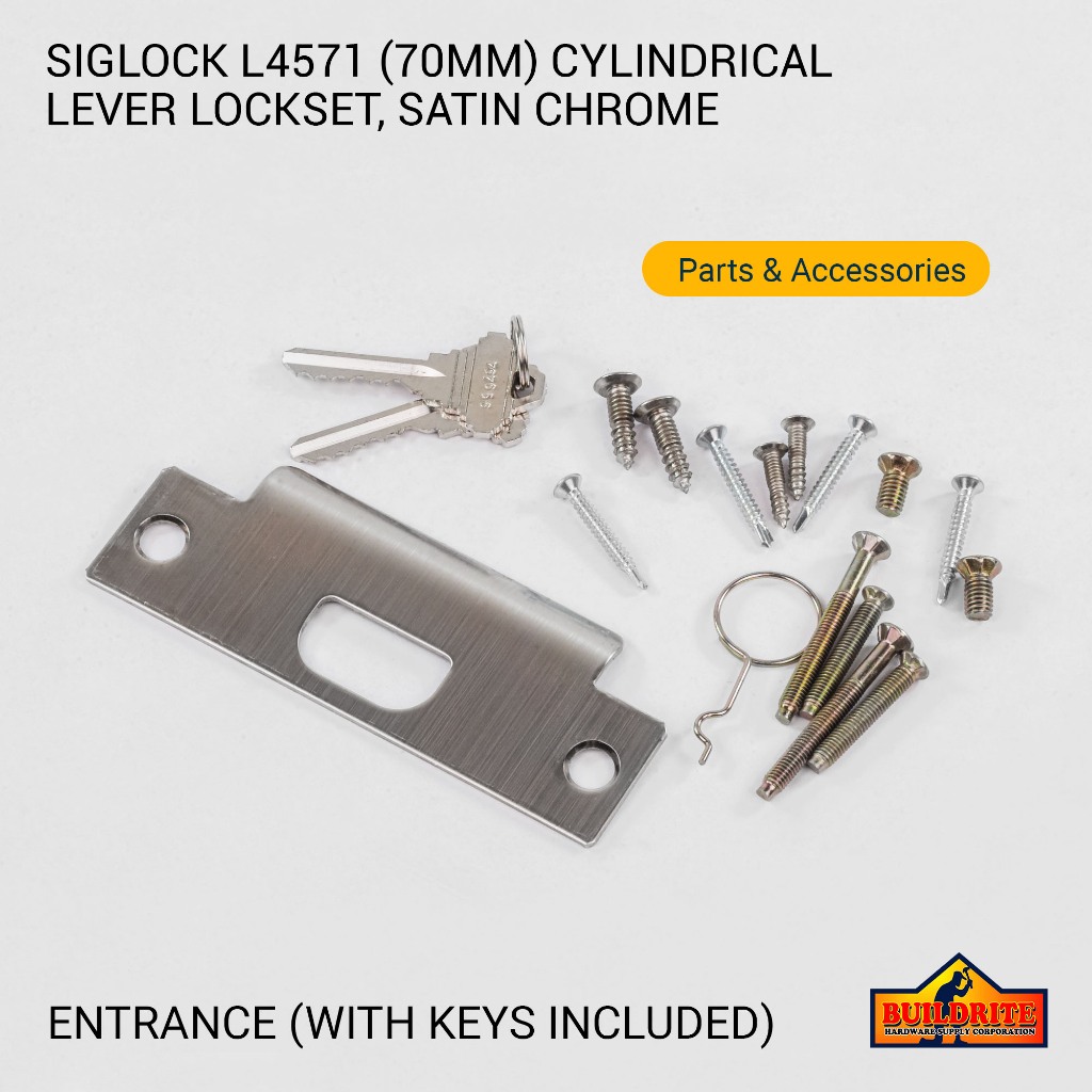 Siglock SLG.L4571.SC.ET (70MM) Entrace Lock ANSI Grade 2 Cylindrical ...