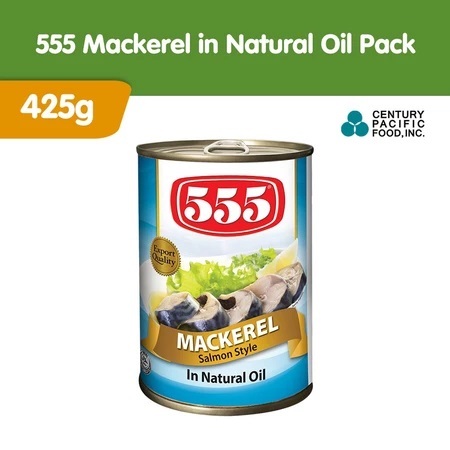 555 Mackerel in Natural Oil 425g | Shopee Philippines