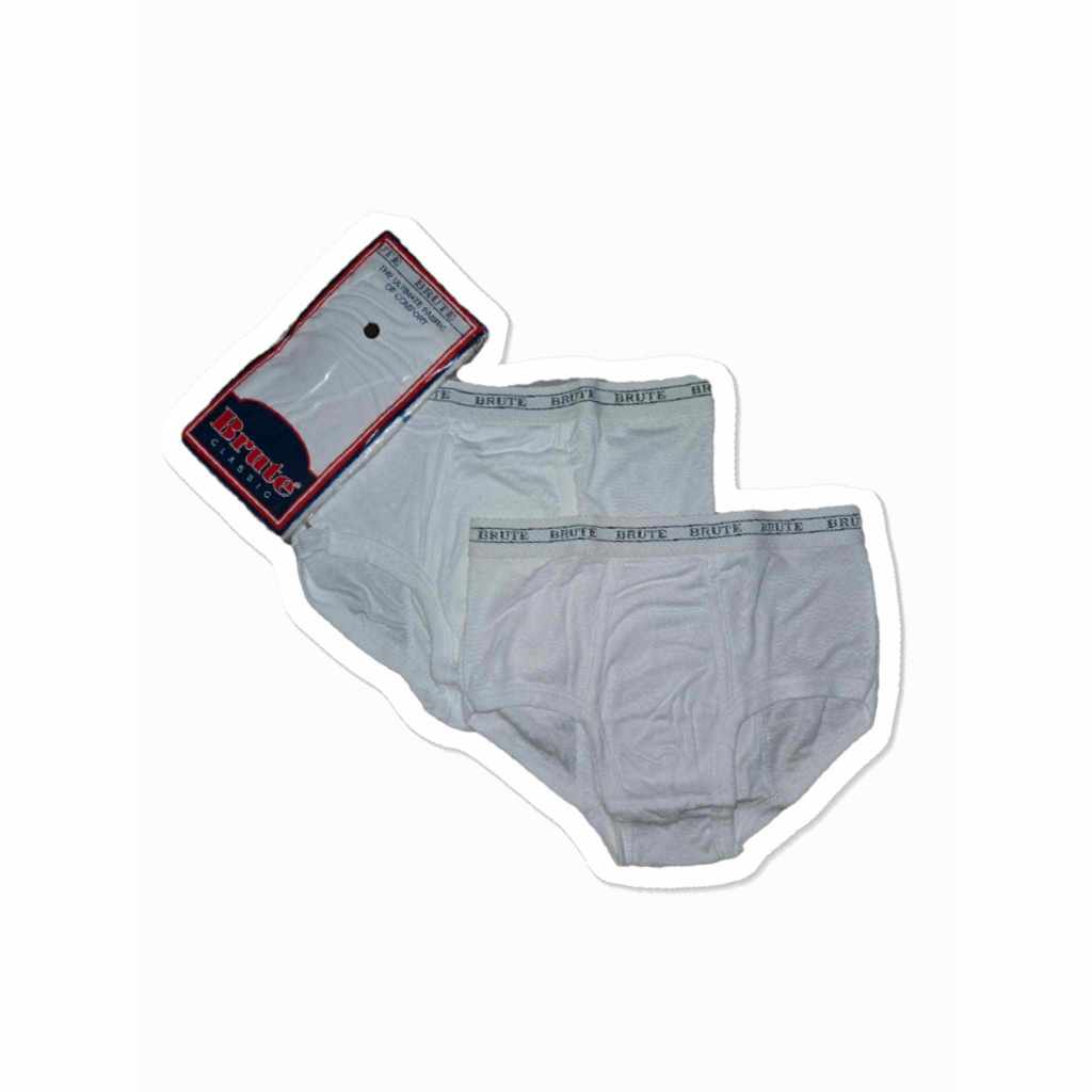 BRUTE Classic Men's White Brief (SINGLE) | Shopee Philippines