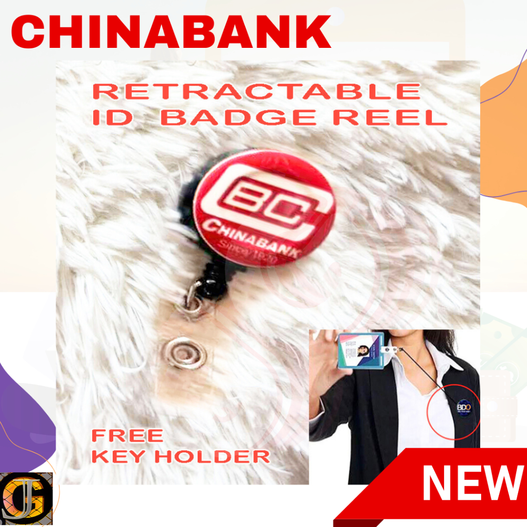 jg China Bank Id Clip Pull out Id Badge Retractable Reels for Lanyard ...
