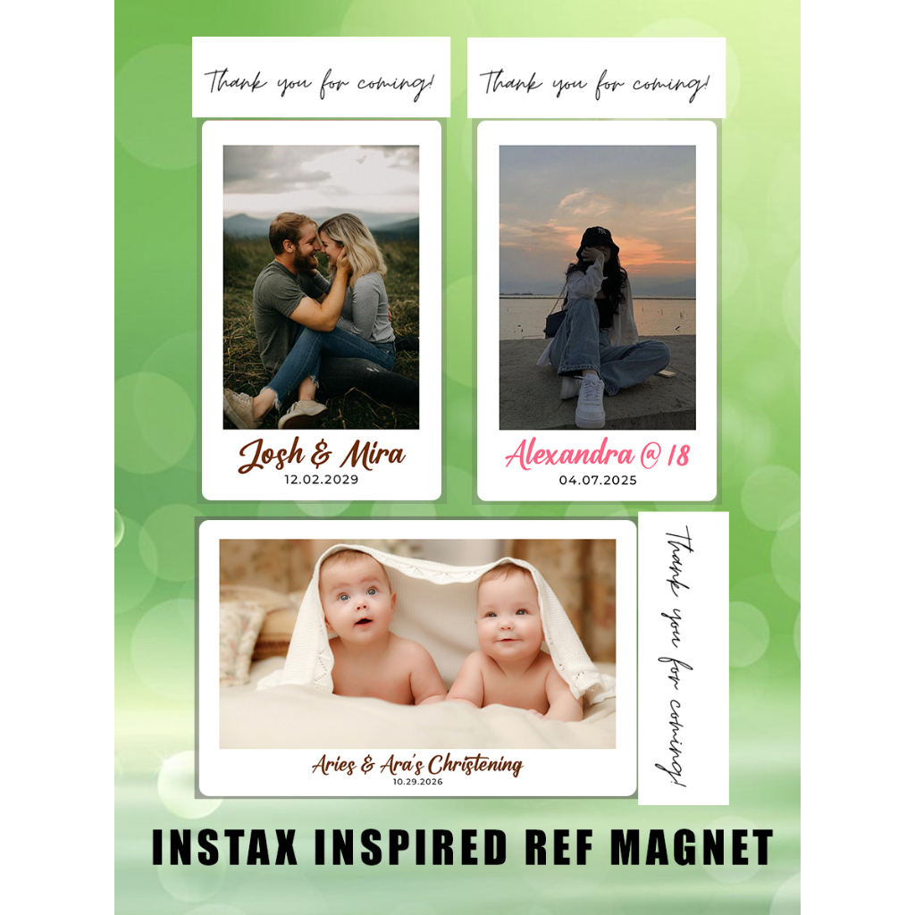 30 PCS MINIMUM INSTSX PERSONALIZED REF MAGNET ATM SIZE | Shopee Philippines