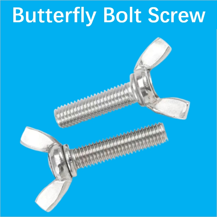 Toyu Galvanized Steel Wing Butterfly Bolts Screws 6-8-10mm | Shopee ...