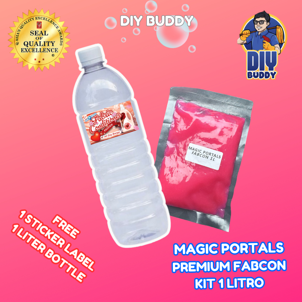 MAGIC PORTALS PREMIUM FABCON KIT - 1Liter with STICKER and BOTTLE (DIY ...